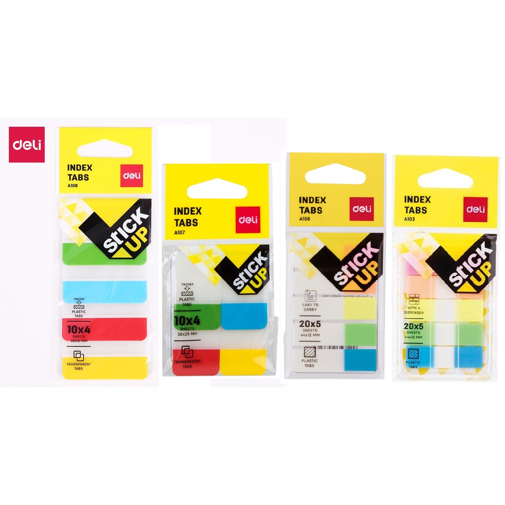 Deli Film Index Tab Pagemarker Flag A103, A105, A107, A108 | Shopee ...