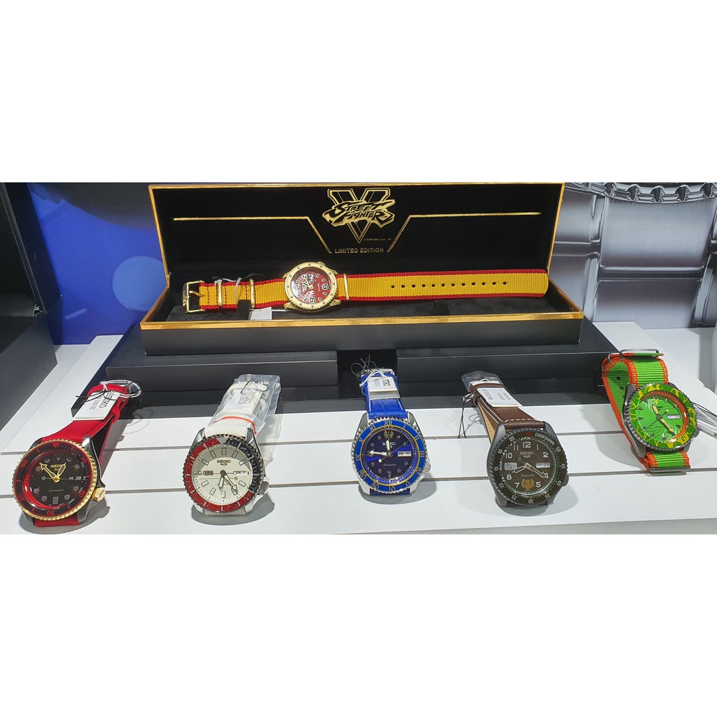 SEIKO 5 SPORTS LIMITED EDITION STREET FIGHTER V COLLAB SRPF17K1 ...