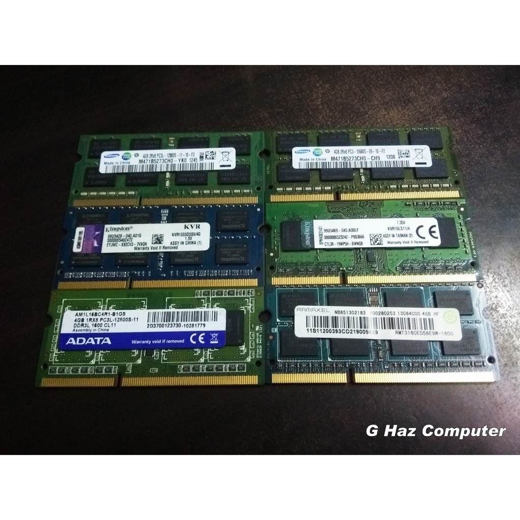 RAM 4GB DDR3 PC3 PC3L 1066MHZ 1333MHZ 1600MHZ LAPTOP/NOTEBOOK | Shopee ...