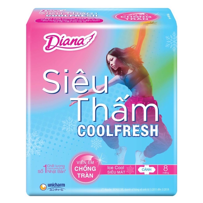 Diana COOL FRESH SANITARY PADS (absorbent, COOL, soft cover) | Shopee ...