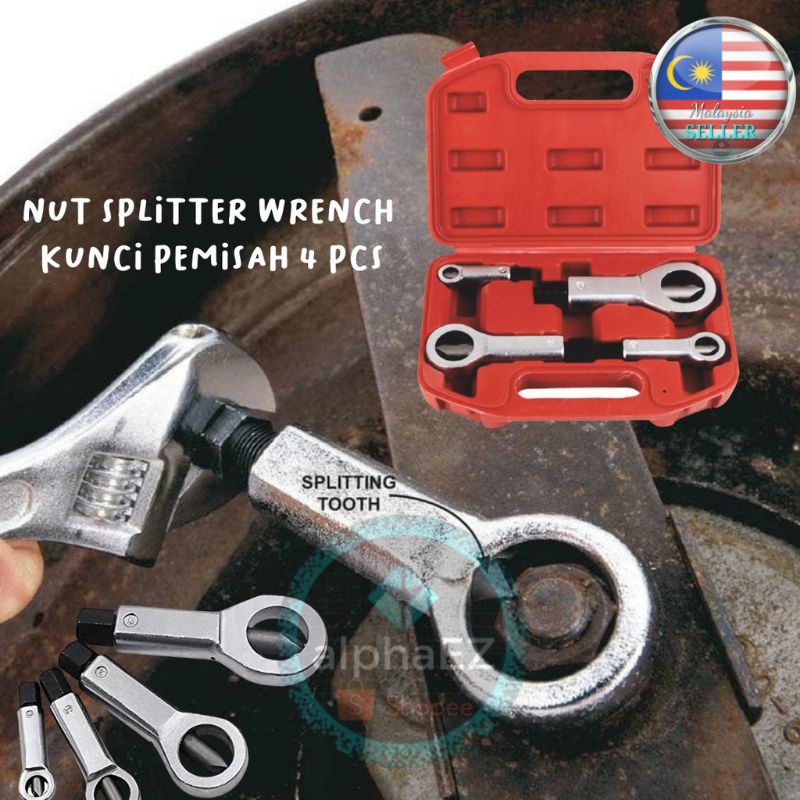 TOOLS 4 Pcs Heavy Duty Nut Or Bolt Cutter Splitter Remover Extractor ...