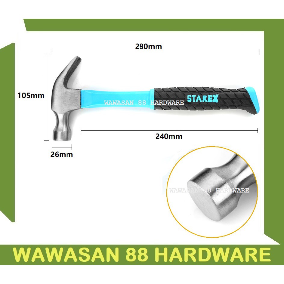 Rubber Handle Claw Hammer Wood Round Head Mallet Hammer Sledge Hammer ...