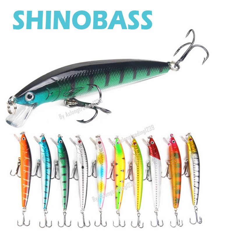 SHINOBASS 9g/10cm Minnow Fishing Lure Floating Artificial Hard Bait ...