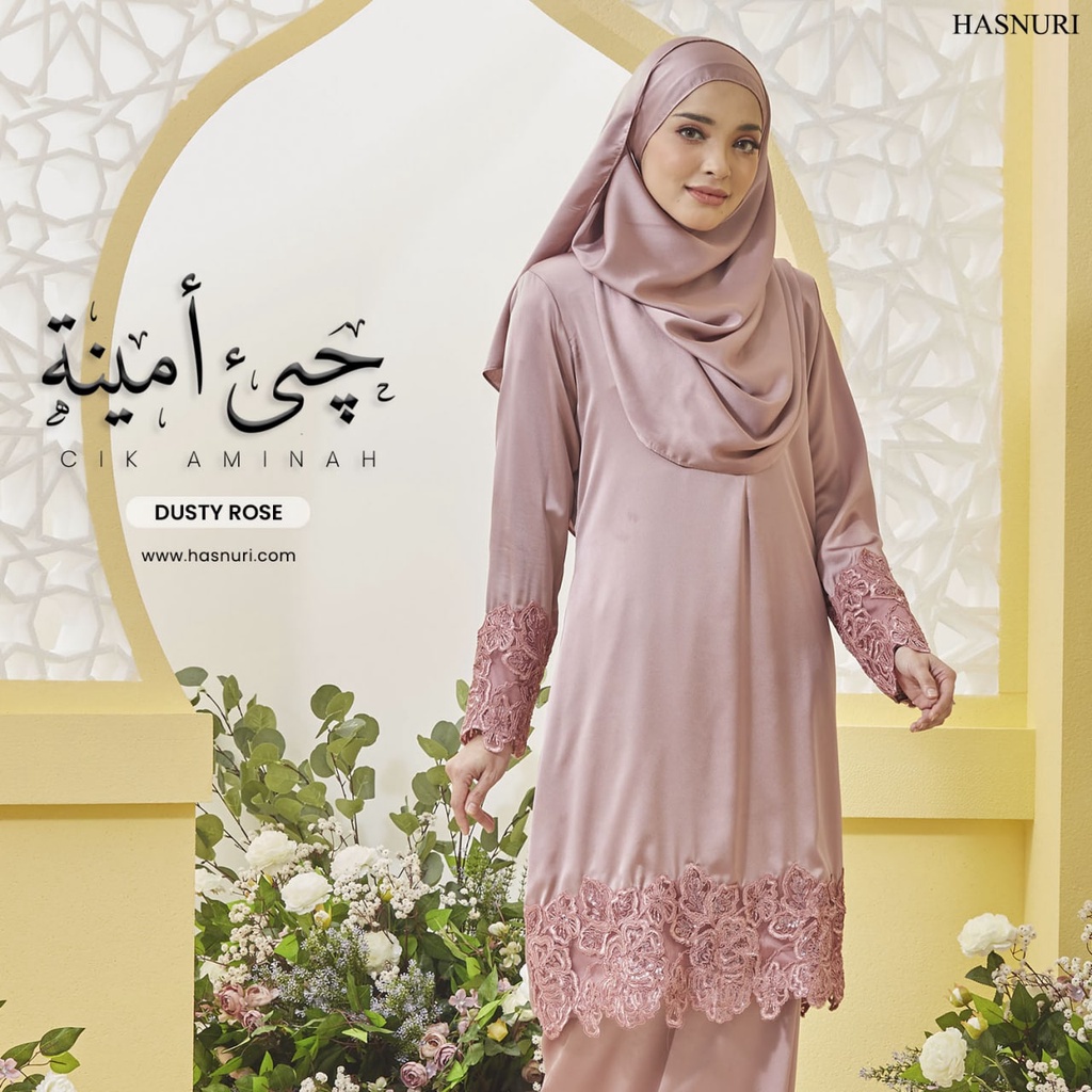BAJU RAYA | KURUNG CIK AMINAH | BAJU KURUNG SATIN LACE | BAJU KURUNG ...
