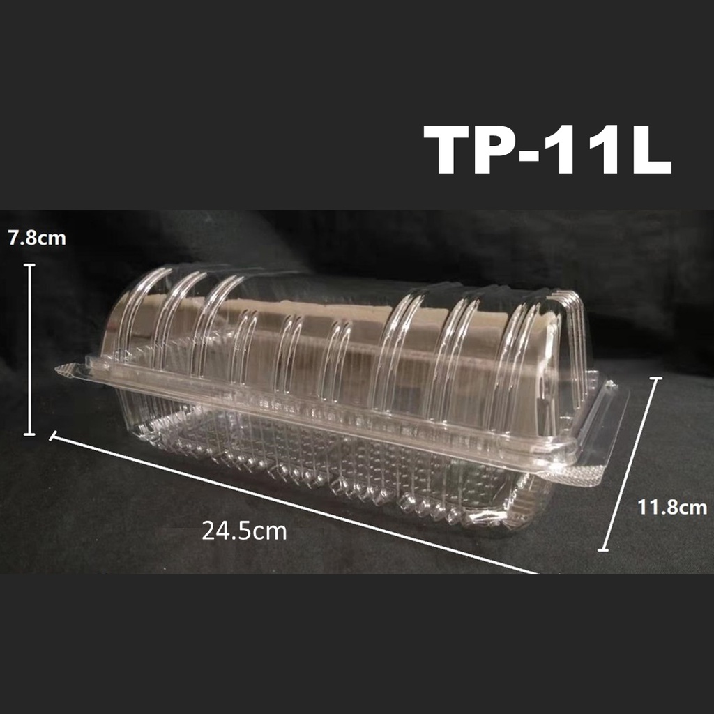 Toli (50pcs) Swiss Roll Container TP-11L 13L Cake Roll Plastic Box ...