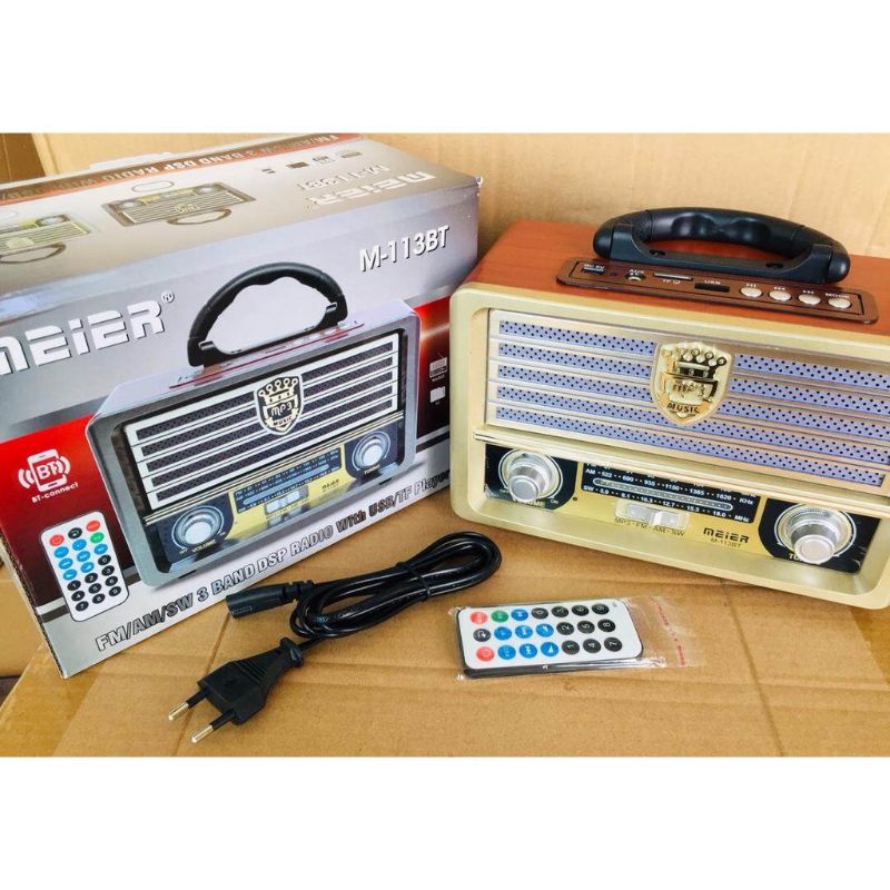 💥💯 Hot Price 💯💥 Meier M-113BT Bluetooth Speaker With FM/AM Radio USB SD & MP3 Support | Shopee ...