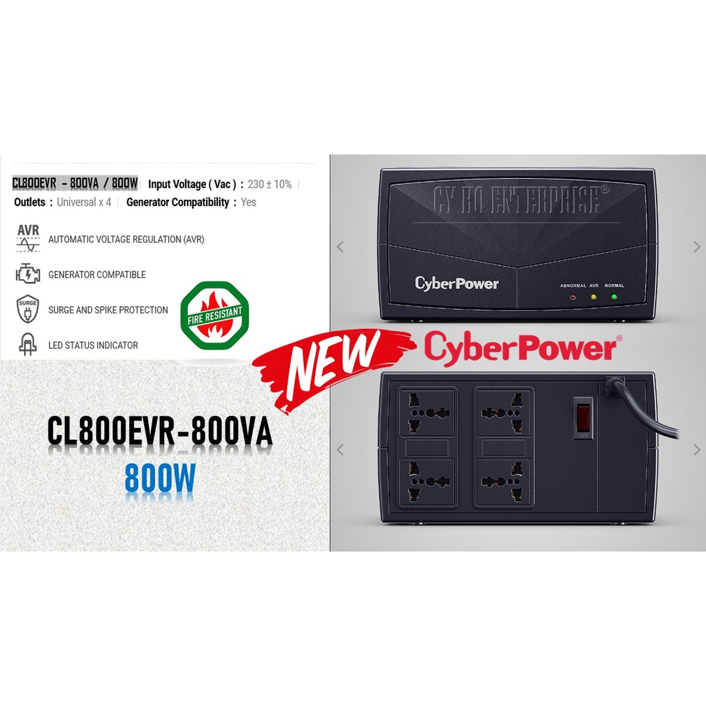CyberPower 1500E 1500VA 1500W ️ 1000E 1000VA 1000W ️ CL800EVR 800VA ...