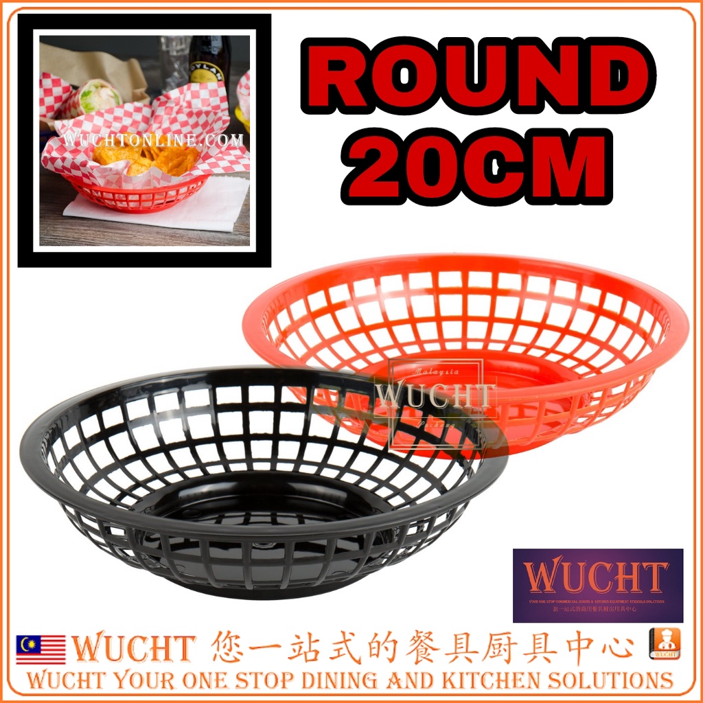 【WUCHT】Round Bread Basket 20cm Restaurant Burger Basket Display ...