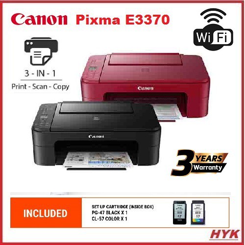 CANON PIXMA E3370 INKJET ALL-IN-ONE PRINTER-Wifi | Shopee Malaysia
