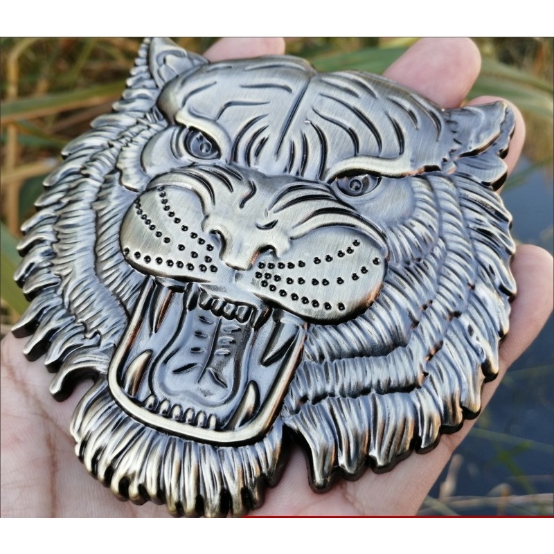 1 Pcs 3D Metal Tiger Head Car Logo Grille Emblem Badge Car Stickers ...