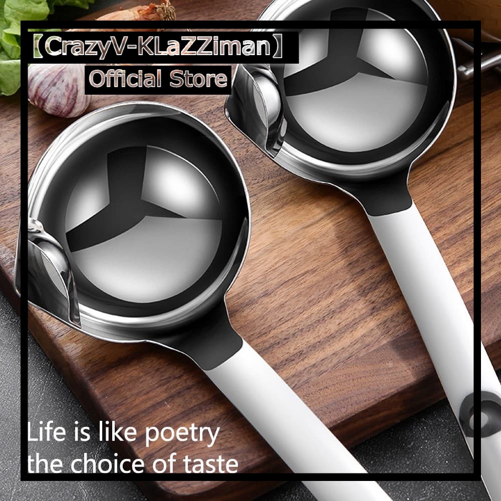 【Penapis Pemisah Grease Sudu Sup】304 Stainless Steel Soup Spoon Scoop ...