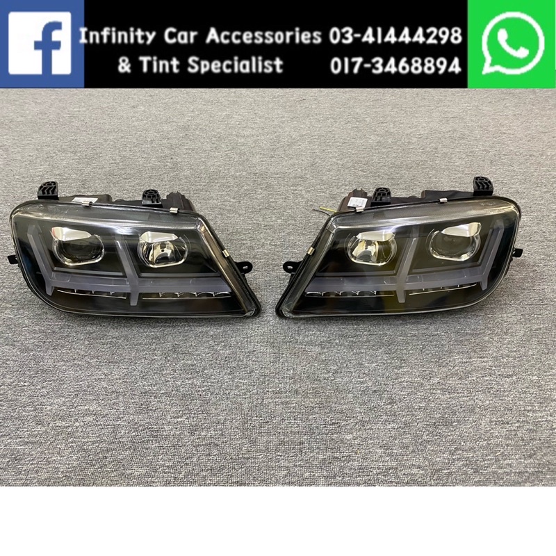 Proton waja Led projector Headlamp head lamp with light bar | Shopee ...