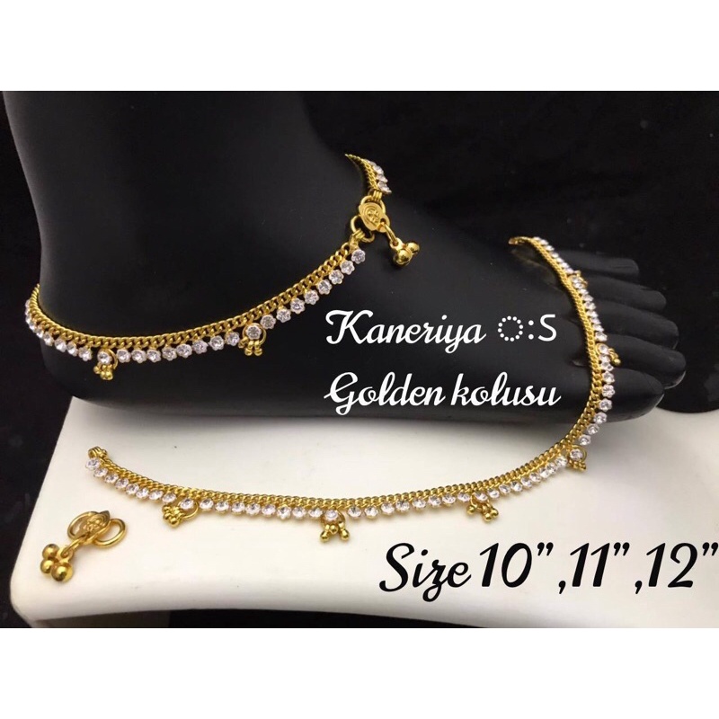Trending Gold plate anklets (kolusu) | Shopee Malaysia