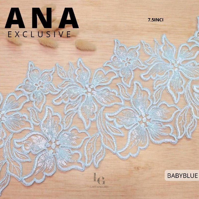 0.5m x 7.5 Inch Lace Border - Ana Exclusive by Lace Gallery | Shopee ...