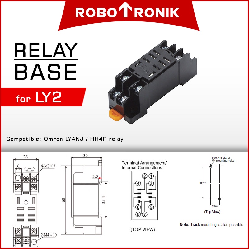Relay Base Socket (MY2 MY3 MY4 LY2 LY3 LY4 MK2 MK3) Loose Ding, Screw ...