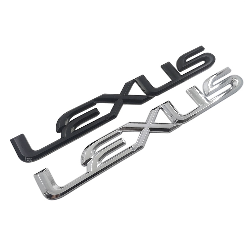 1 x ABS Black Chrome LEXUS Letter Logo Car Auto Decorative Emblem Badge ...
