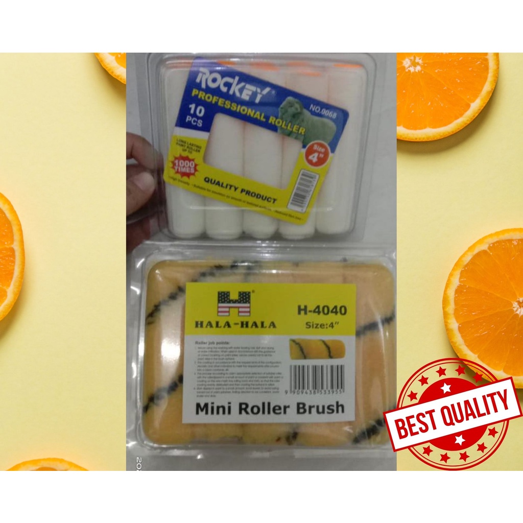 (10 PCS) 4" High Quality Paint Roller Refill Solvent Base Roller Cat ...