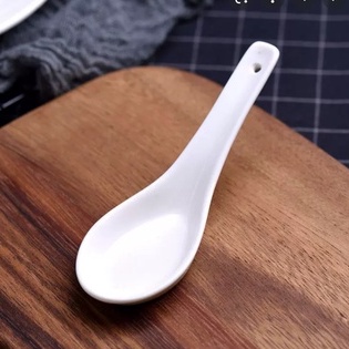 White Ceramic Dining Spoon | Shopee Malaysia