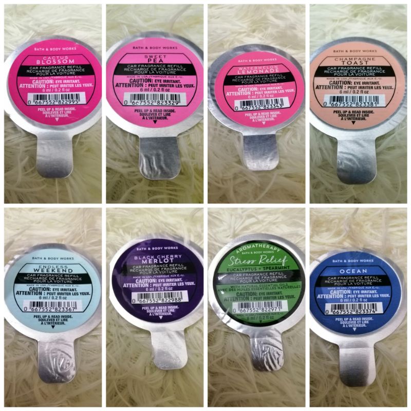 Bath and Body Works Car Fragrance refill 6ml / car clips | Shopee Malaysia