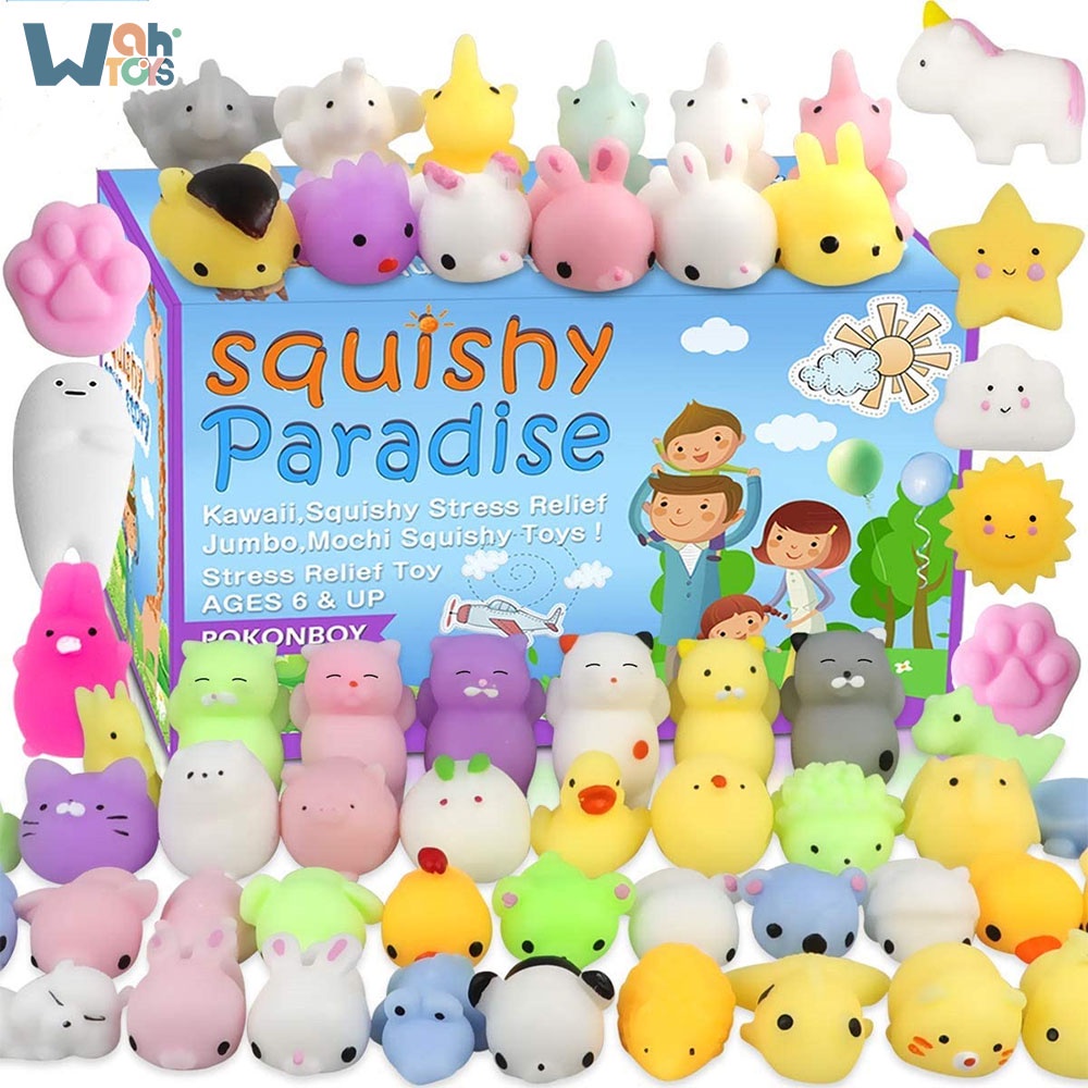 【20 PCS】Cute Vent animal children's toys mini Mochi Animals Toys Mochi ...
