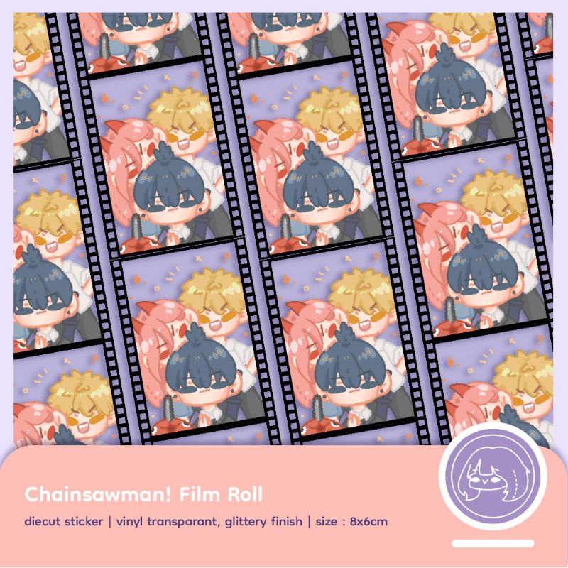 Csm!Film Roll | Chainsaw Man Fanmerch Diecut Sticker | Shopee Malaysia