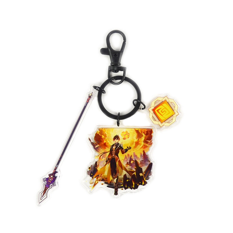 3 in 1 Genshin Impact Keychain genshin impact Raiden Shogun miko Xiao ...