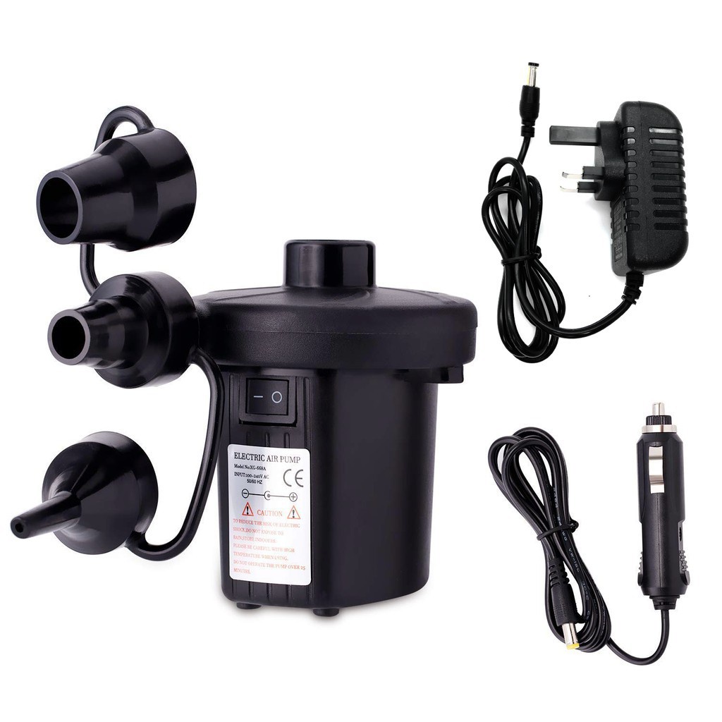 Electric Air Pump Inflator Deflator Home Car Swimming Pool Inflatable Bed 3 Pin Plug 2 Pin Plug ...
