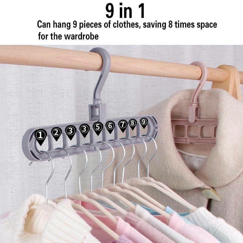 💥READYSTOCK💥 Magic hanger, Clothes hanger ,Multi-Function Nine Hole ...