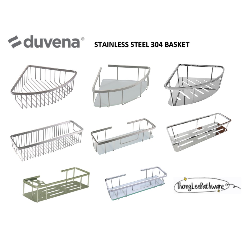 DUVENA Basket Stainless Steel 304 Matt/Chrome 白钢置物架 | Shopee Malaysia
