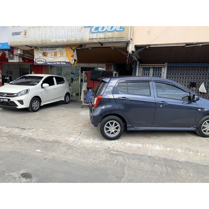 Axia / Bezza SE/ADVANCE side skirt with color ( READY STOCK ) DIY EASY ...