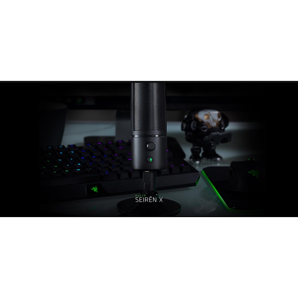 Razer Seiren X Condenser USB Streaming Microphone (Built-in Shock Mount ...