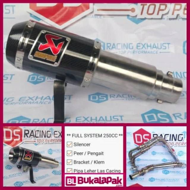 Akrapovic GP M1 Lorenzo Exhaust Full Set Motorcycle 250cc Honda CBR250R ...