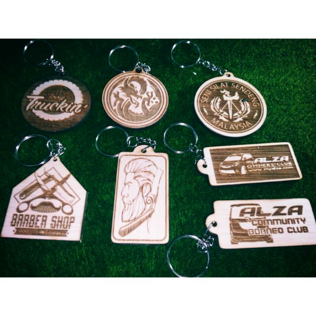 🔥🔥Keychain Murah🔥🔥Custom made wooden keychain💥💥💥 | Shopee Malaysia