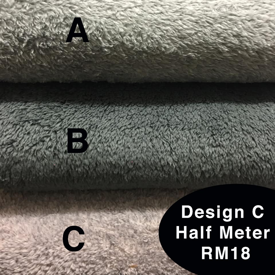 Quality soft plain velvet fleece double sided plush fabric/kain diy ...
