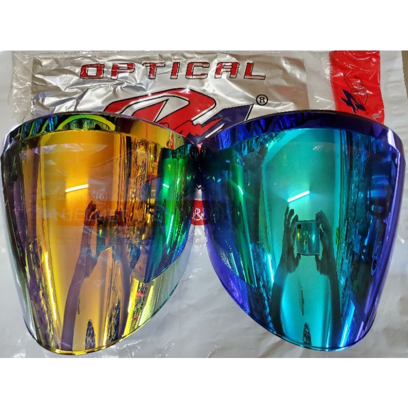 Visor Helmet Full Ms Helmet Visor Full Revo Gold Revo Red 100%original ...