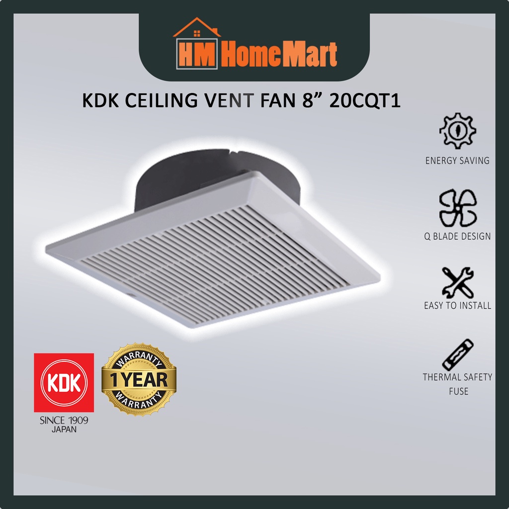 KDK 20CQT1 8"/25TGQ7 10" Ceiling Mount Propeller Ventilating Fans (1 ...
