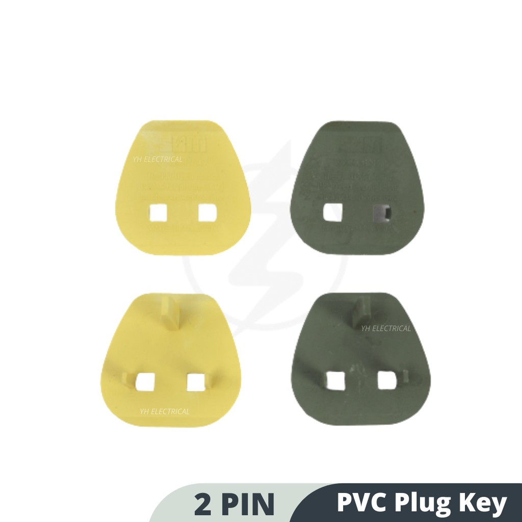 [3Pcs] PVC Plastic Safety Plug Key With Hole Socket 2 Pin | Shopee Malaysia