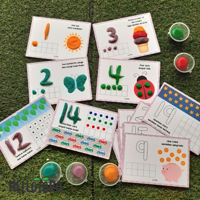 Counting Play Dough Mats Counting Numbers | Shopee Malaysia