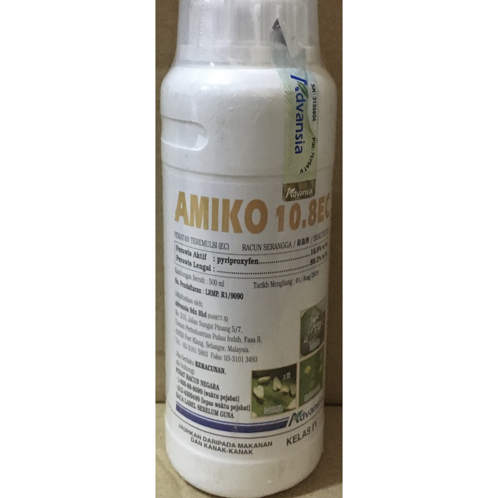 * ORIGINAL * Advansia Amiko 10.8EC 500ml / racun serangga / lalat putih ...