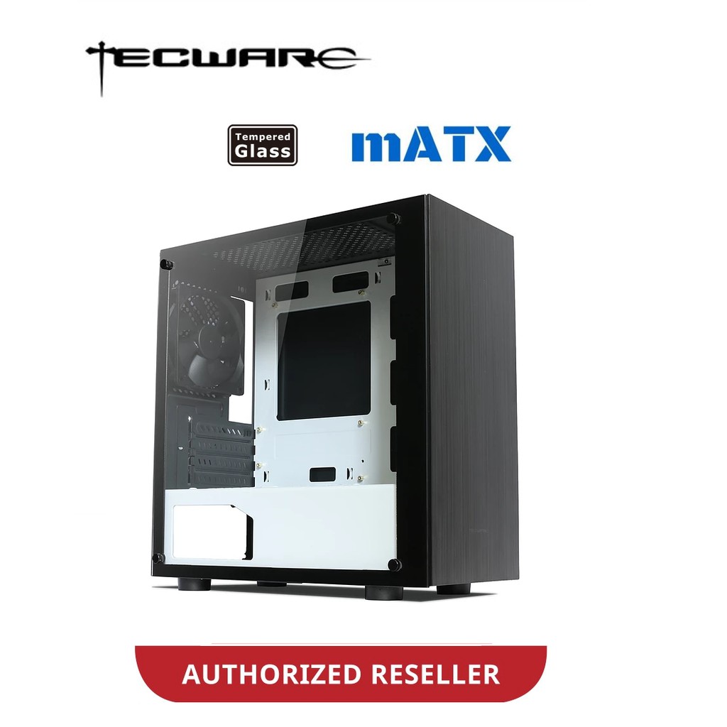 TECWARE NEXUS M TG BLACK MATX GAMING CASE TEC-NEXUS-M-BLACK (FREE 3XFAN ...