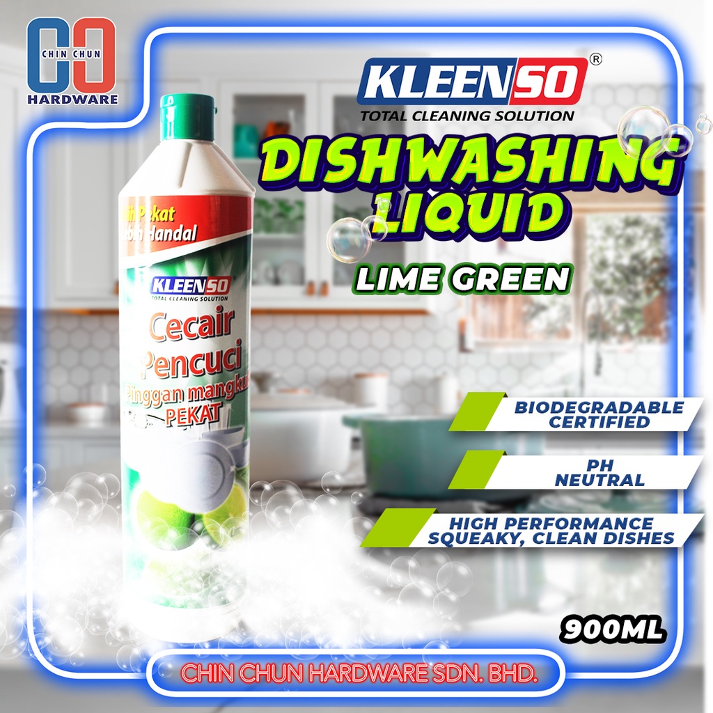 900ml KLEENSO DISHWASHING LIQUID LIME GREEN|PENCUCI PINGGAN|PENCUCI ...
