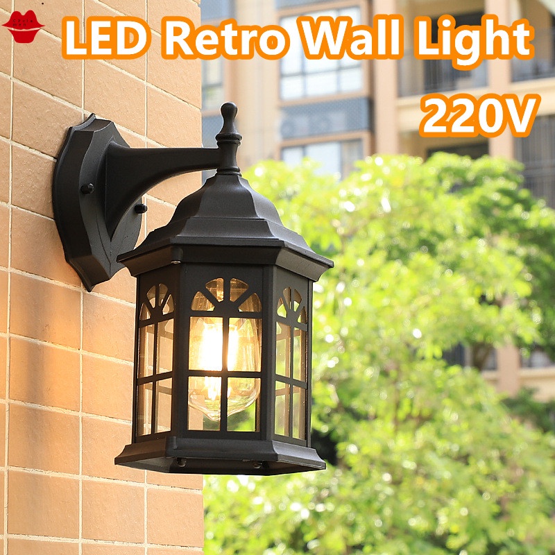 🎀🎀🎀European-style pastoral balcony wall lamp outdoor terrace waterproof ...
