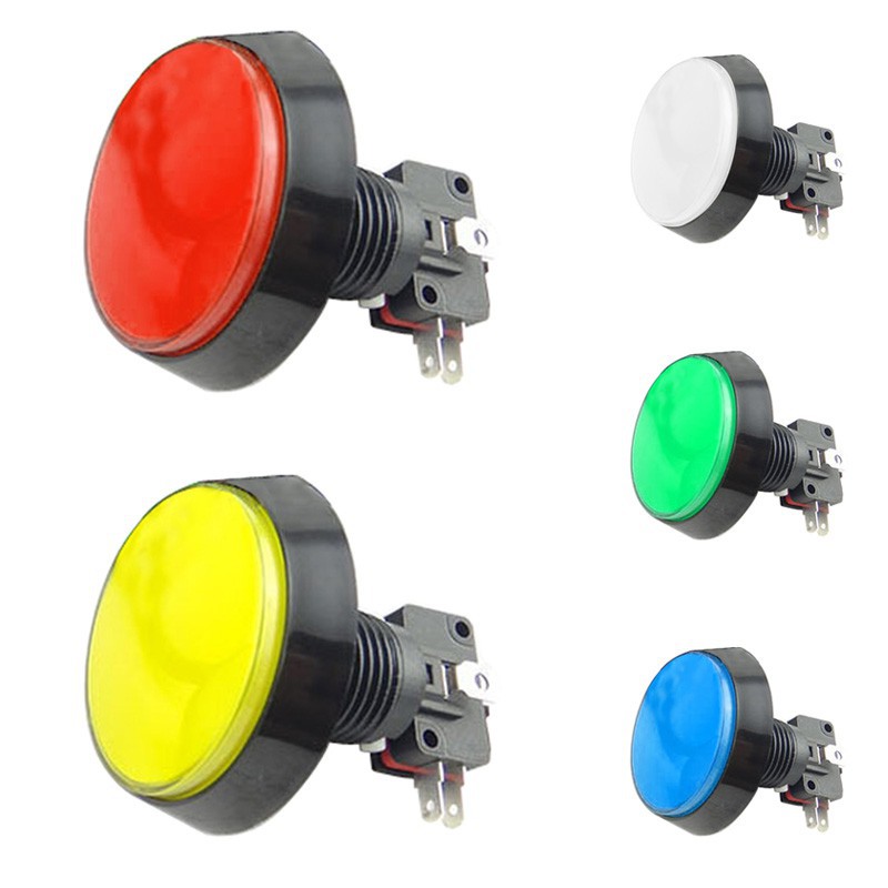 60mm Big Round Illuminated Arcade Video Game Push Button Switch LED ...