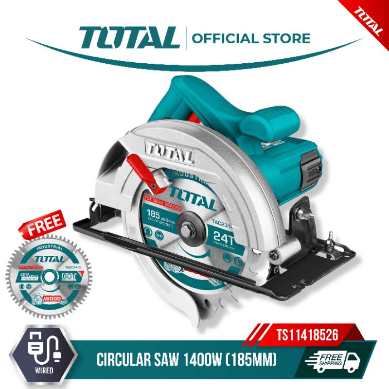 Total Circular Saw 1400W ( 185mm / 7 1/4") TS11418526 | Shopee Malaysia