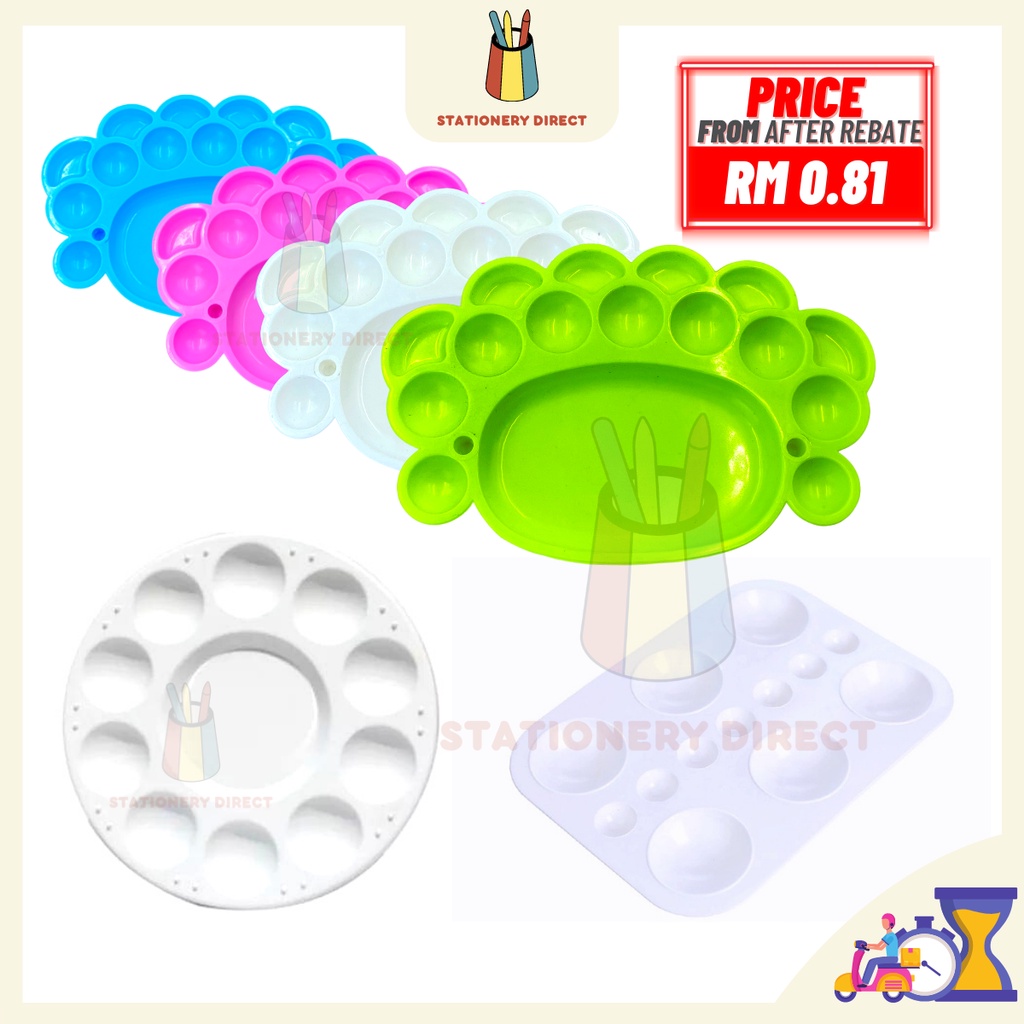Watercolour Palette Water colour Plate Paint Palettes Palette Warna Air ...