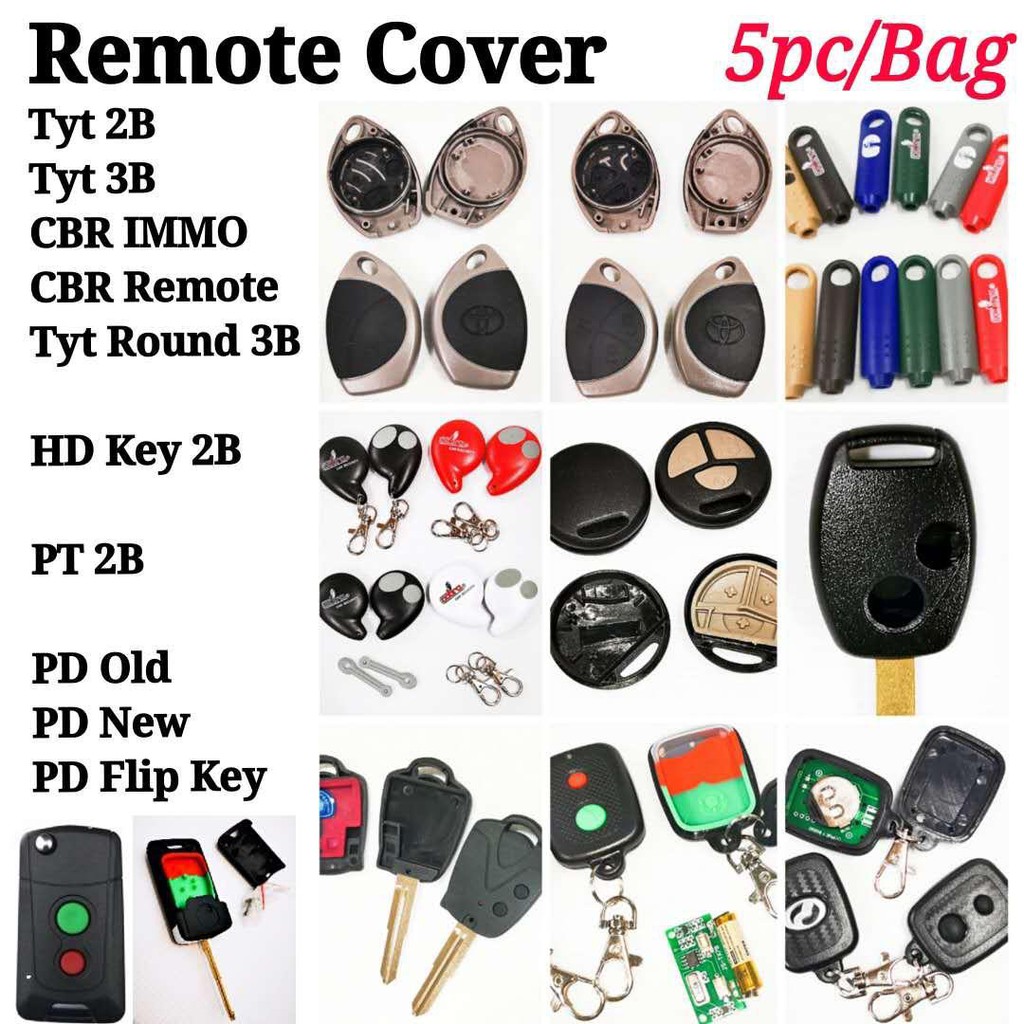 Replaced Case for Car Alarm Remote Toyata Honda Perodua Proton | Shopee ...