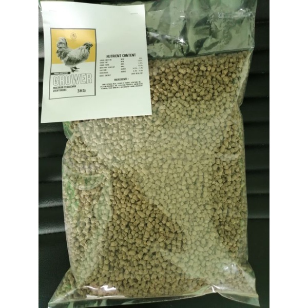 MAKANAN AYAM GROWER (dedak kasar) 3kg | Shopee Malaysia