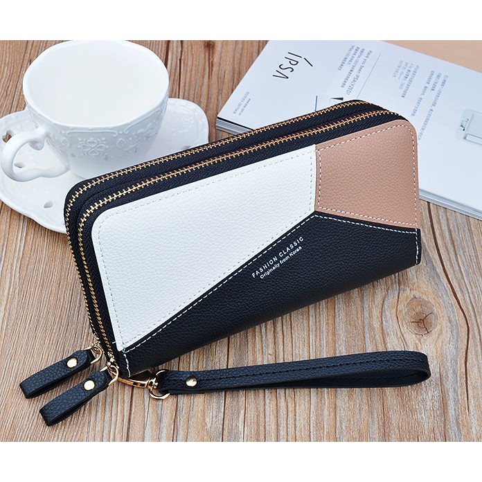 Clear Stock Sell Double Zip Wallet Beg Duit Perempuan , Women Wallet ...