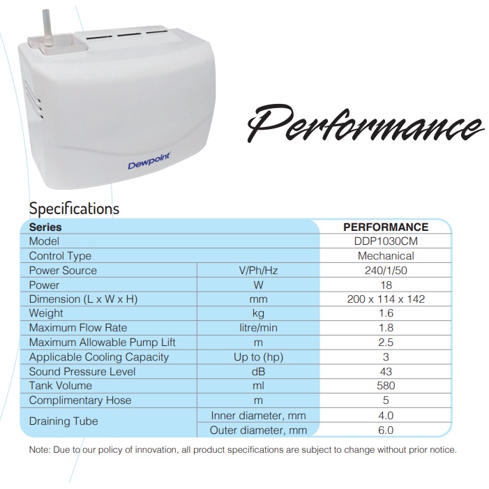 DRAINAGE PUMP DEWPOINT DAIKIN PUMP For Air Conditioner FLUENZ III ...