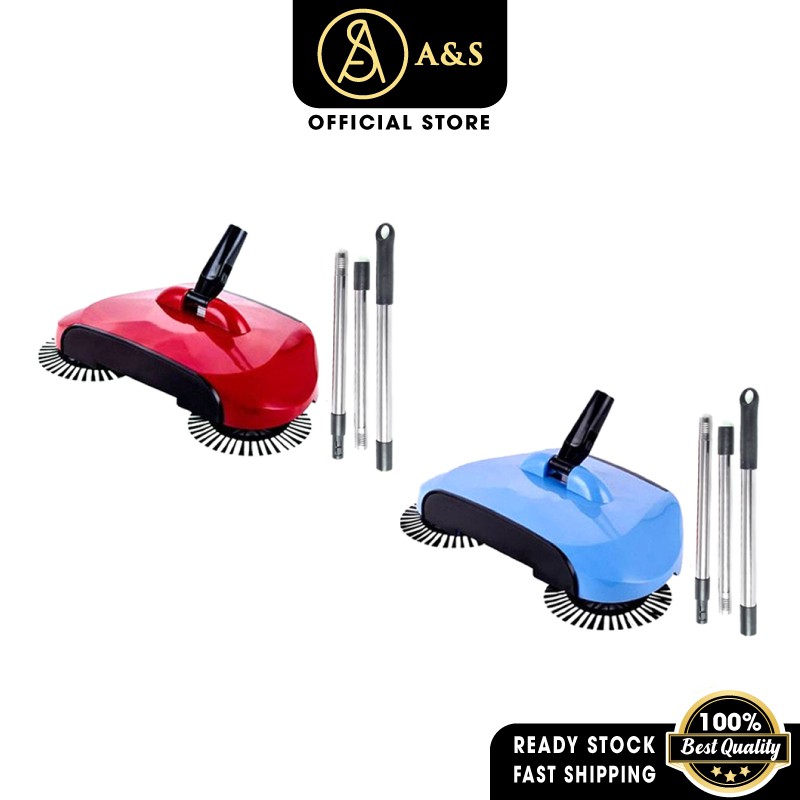 A&S Automatic Smart Hand 3 in 1 Push Magic Broom Sweeper Mop Home House ...